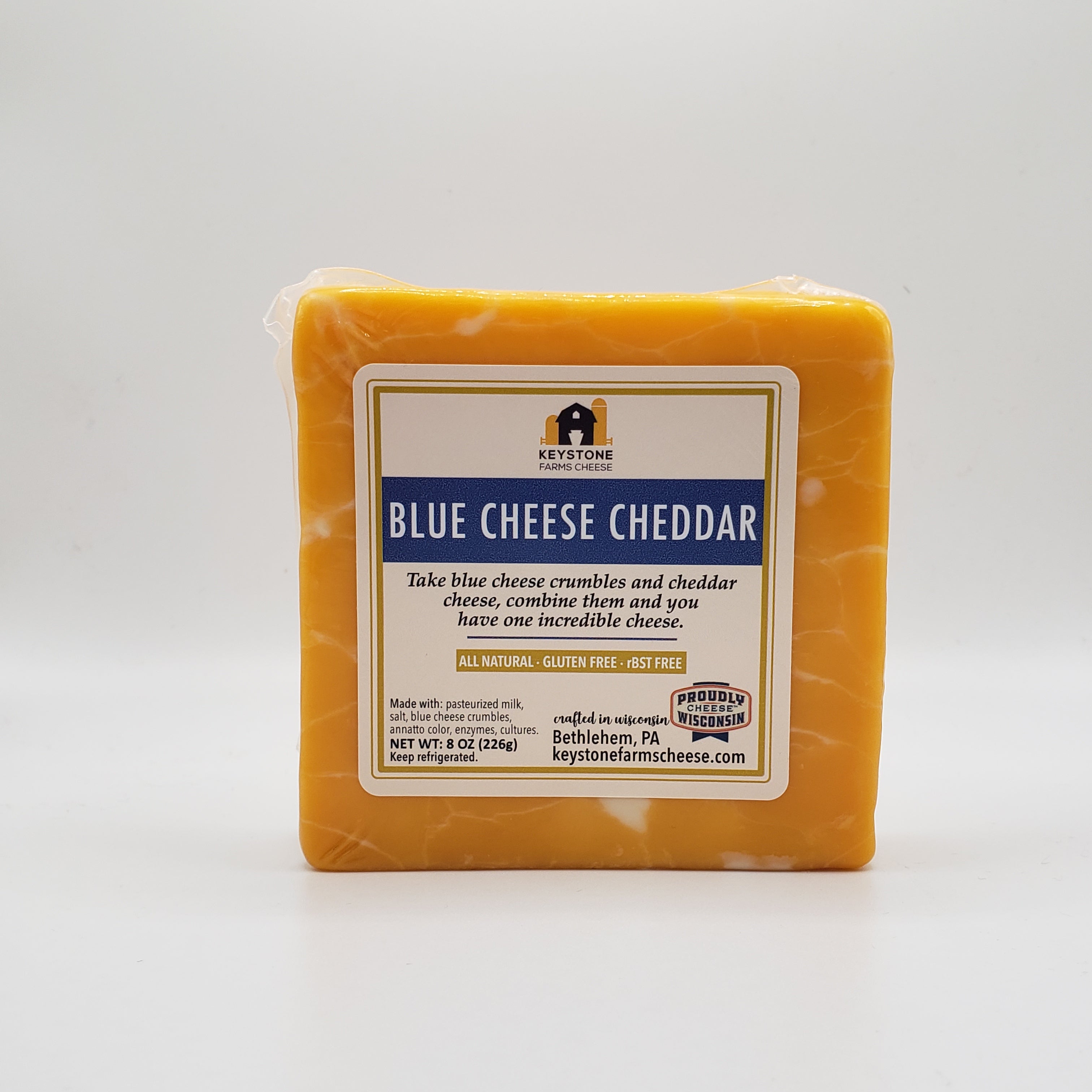 Blue Cheese Cheddar | Keystone Farms Cheese
