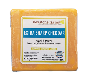 5 Year Aged Yellow Cheddar | Keystone Farms Cheese – Keystone Cheese
